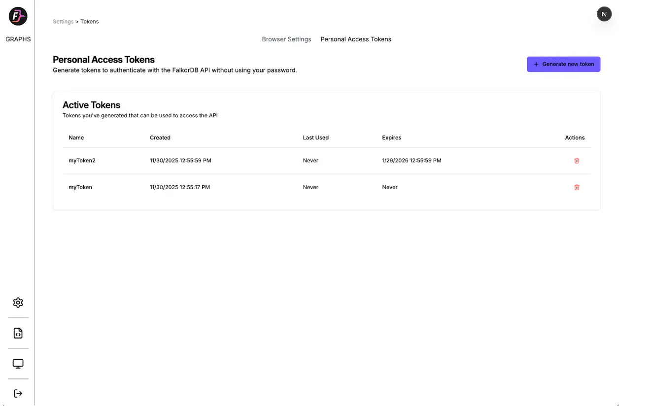 FalkorDB Personal Access Tokens: Secure API Auth